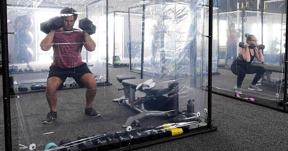 This Gym Installed Plastic Pods To Ensure Social Distancing | Femina.in