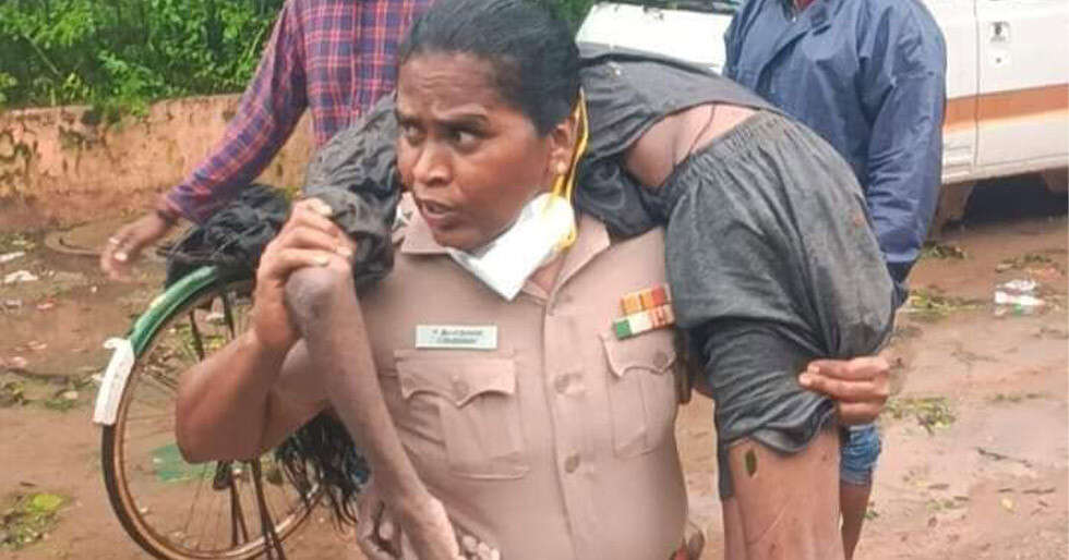 Chennai Woman Cop Saves Man By Carrying Him On Shoulders In Heroic ...