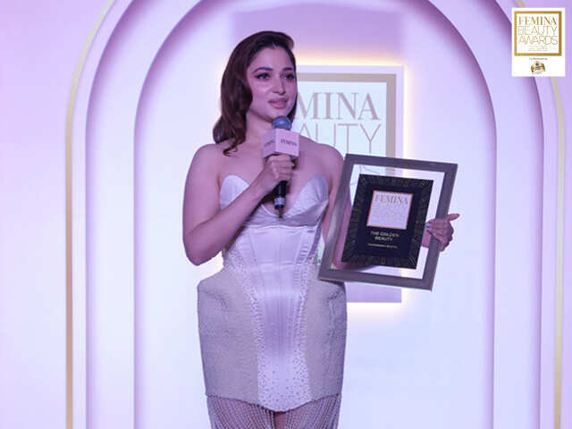 Tamannaah Bhatia Wins The Golden Beauty Award At Femina Beauty Awards ...